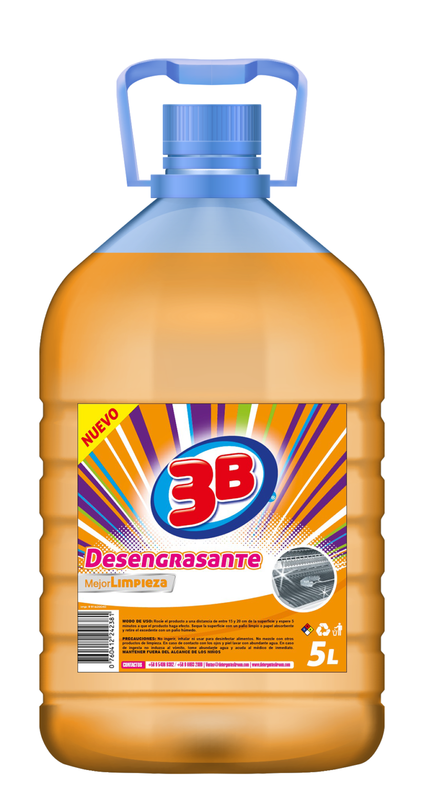 DESENGRASANTE 3B MULTIUSO – 5 LITROS – GAB Insumos